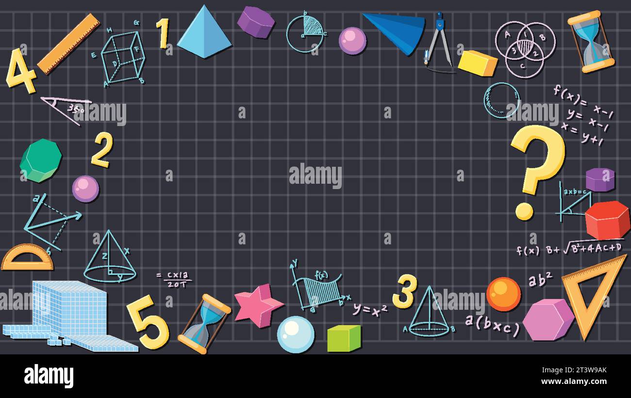 Math Tools Formula Border Notebook with Checkered Background ...