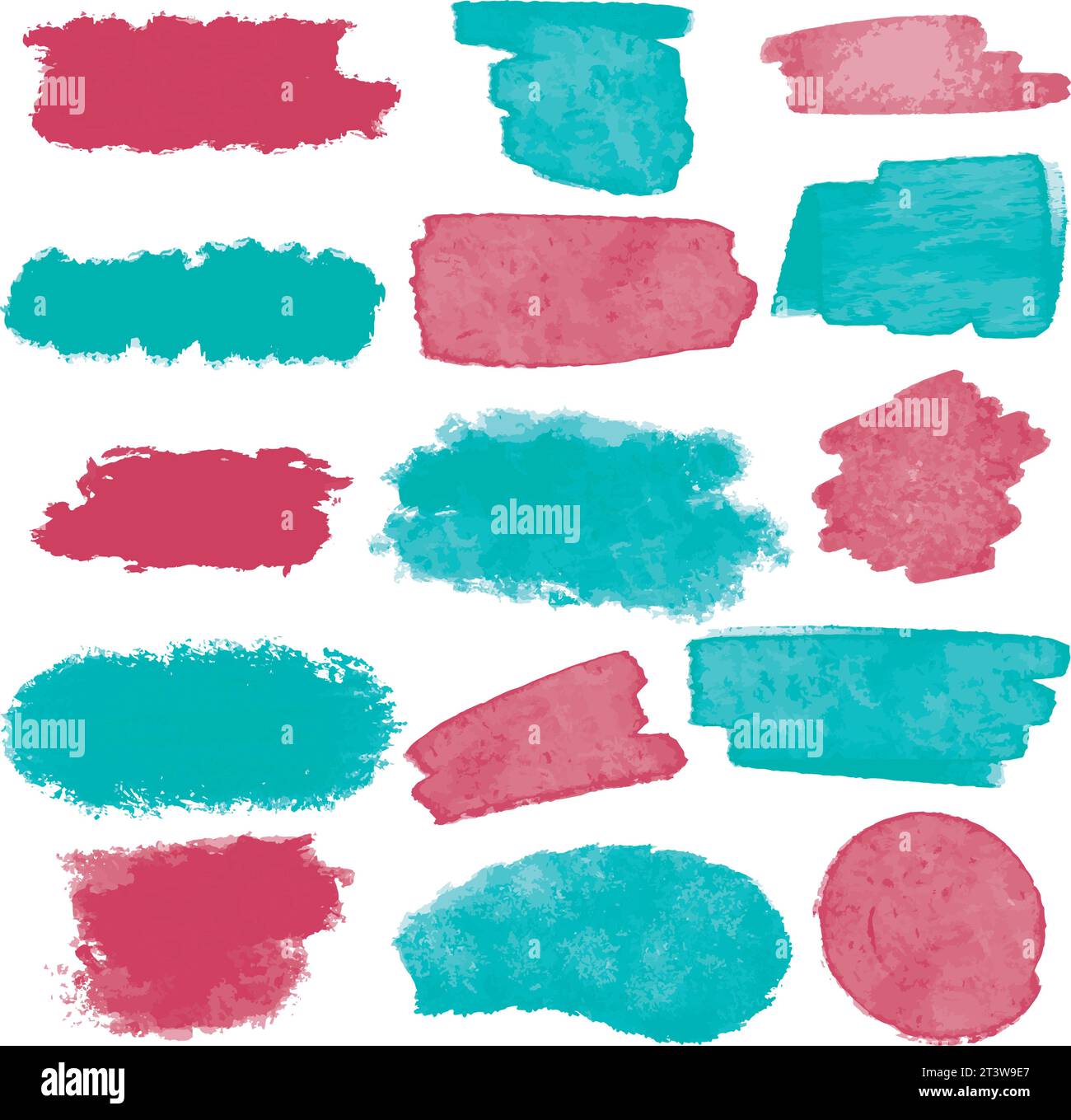Set red watercolor stains Stock Vector Images - Alamy