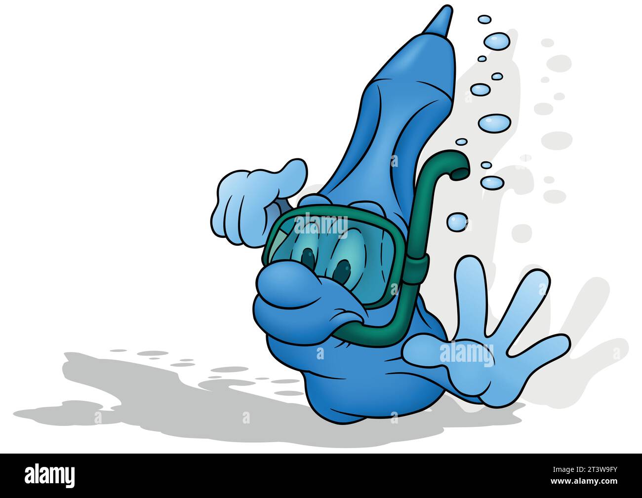 Blue Highlighter as Diver Stock Vector Image & Art - Alamy