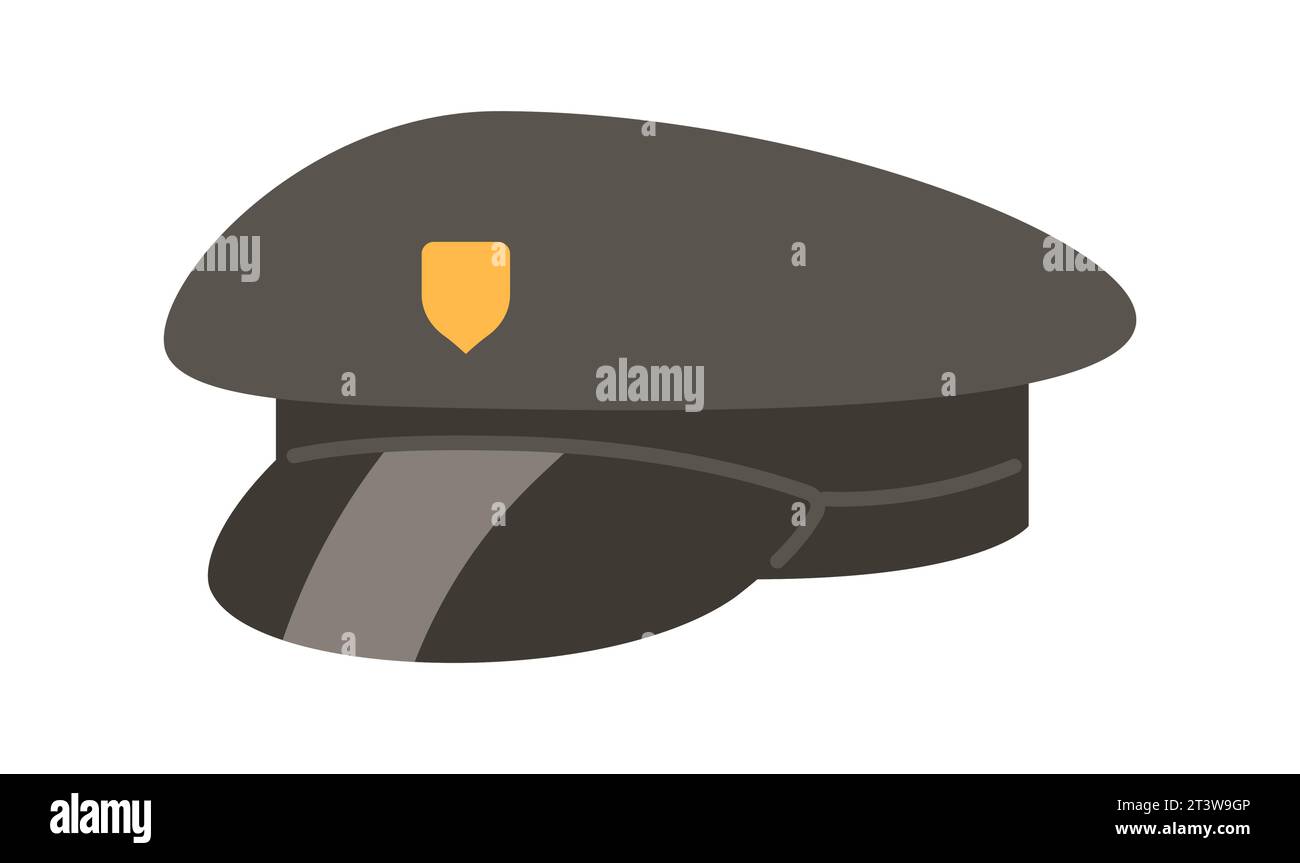 Policeman hat 2D cartoon object Stock Vector Image & Art - Alamy