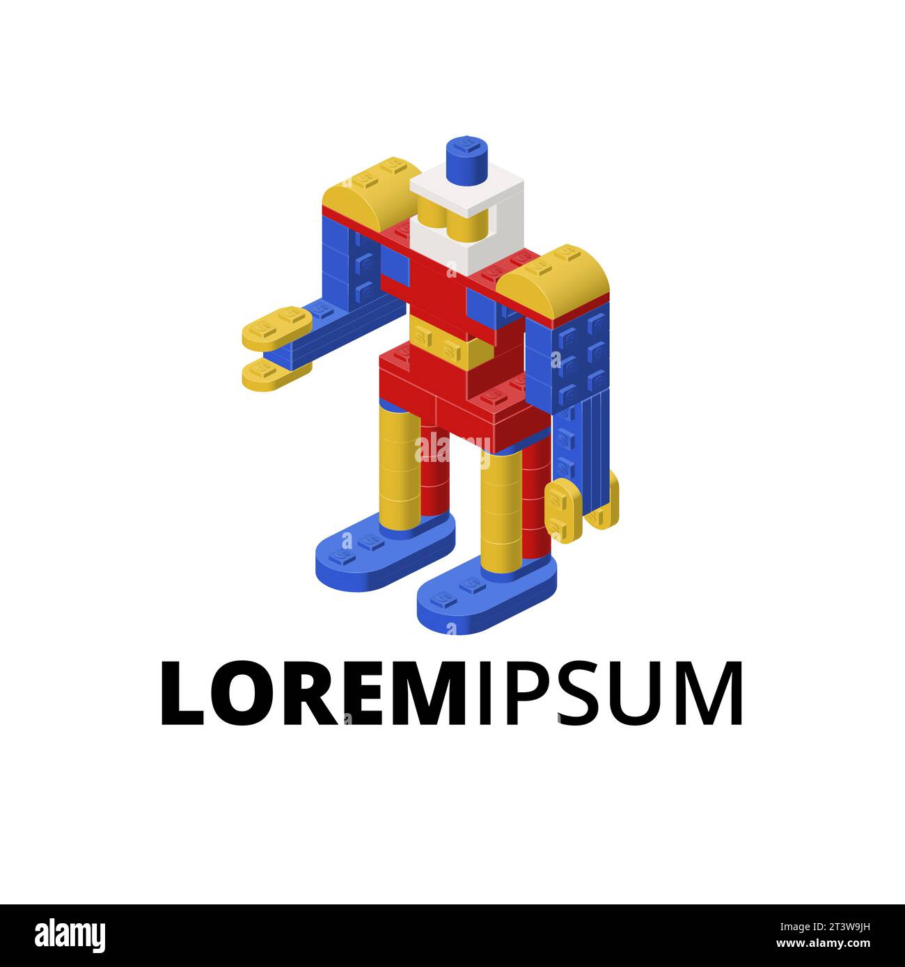 Logo with a robot for print and design. Vector illustration Stock ...