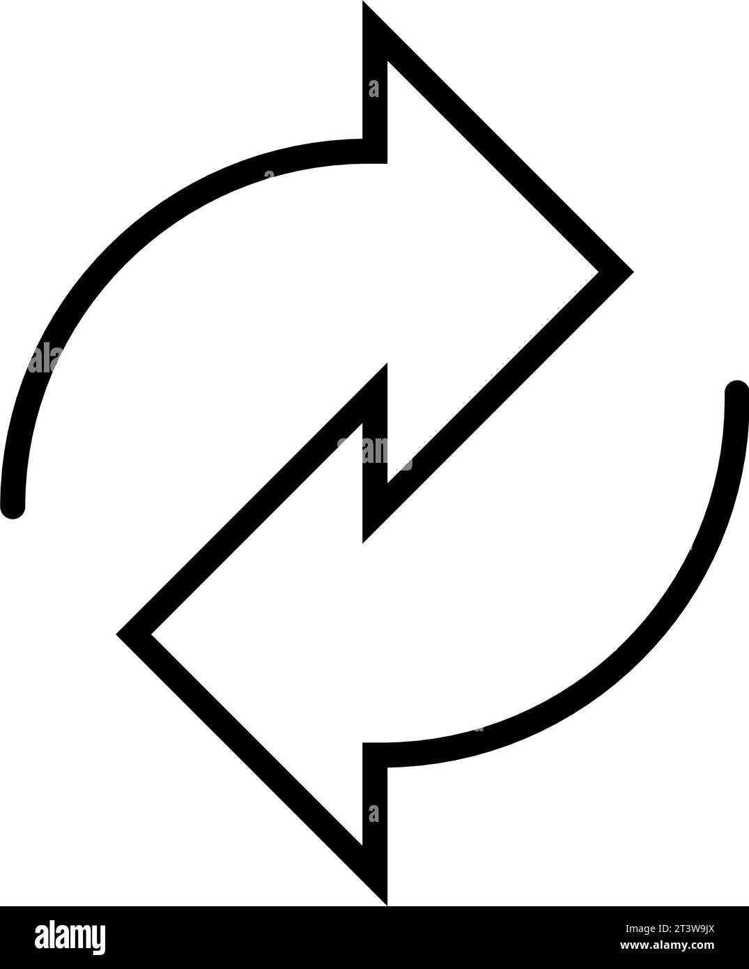 Transfer arrow icon. Double reverse symbol. Data transfer linear icon ...