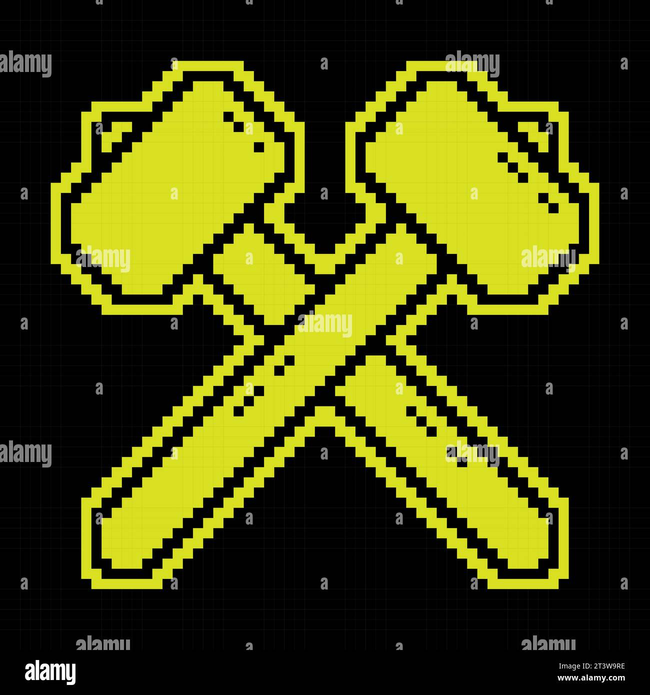 Pixel hammer Stock Vector Images - Alamy