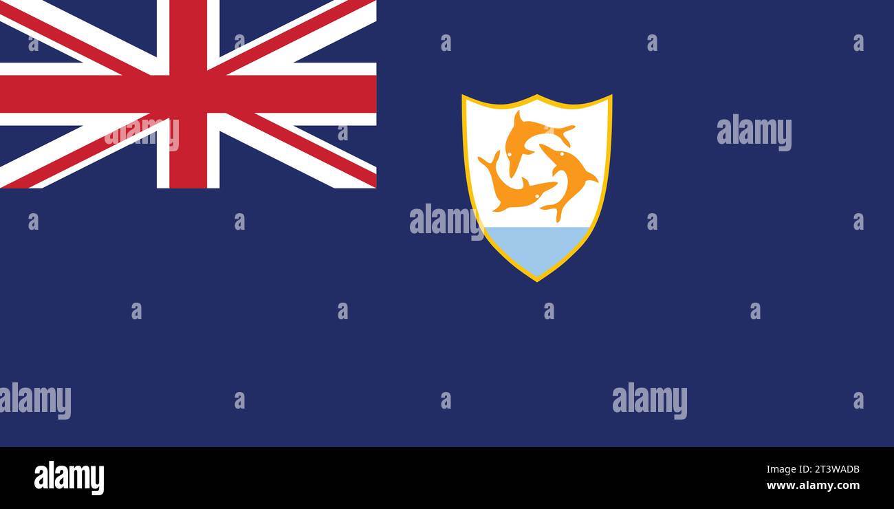 National flag of Anguilla that can be used for celebrating national ...