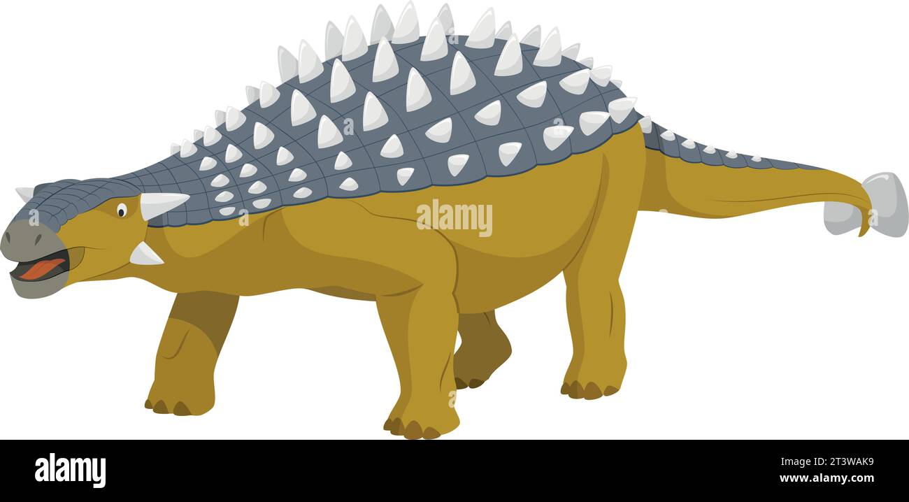 Ankylosaurus vector illustration isolated in white background ...