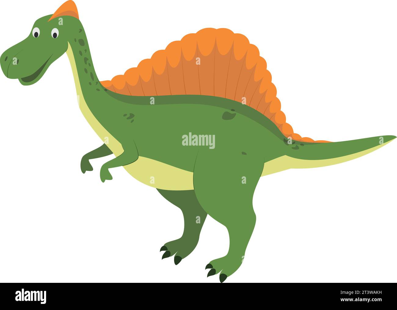 Spinosaurus vector illustration in cartoon style for kids. Dinosaurs ...