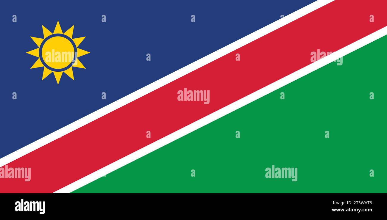 National flag of Namibia that can be used for celebrating national days ...