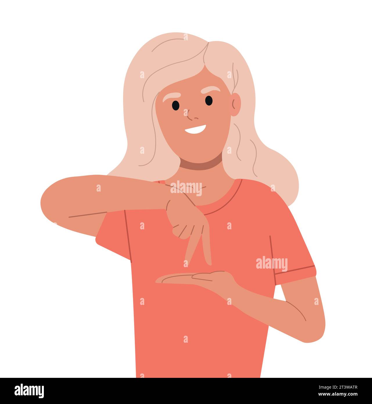 Deaf people woman on Stock Vector Images - Alamy