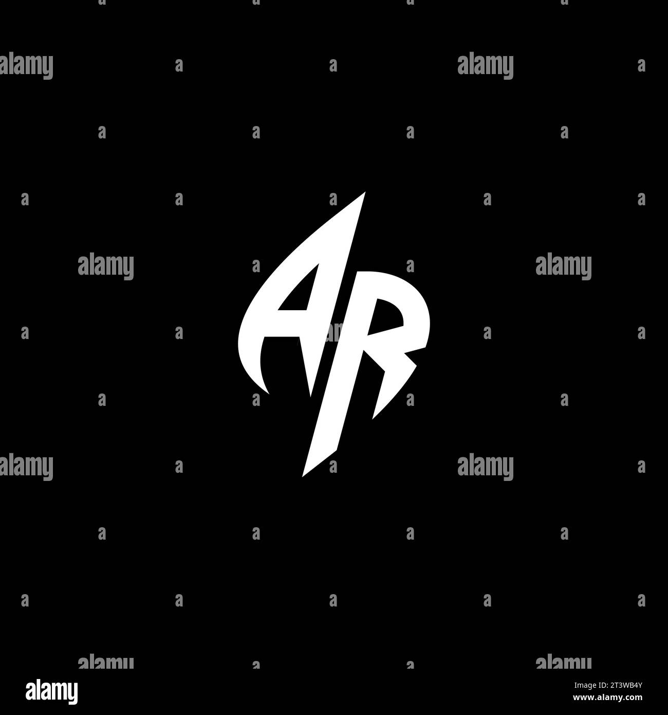 AR monogram esport logo design with cool shape concept in vector Stock ...