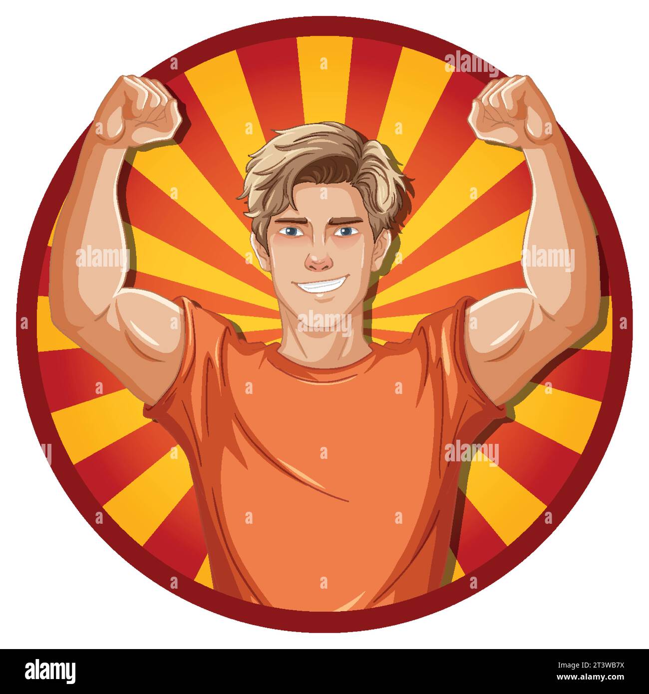 Strong and muscular man cartoon comic icon illustration Stock Vector ...