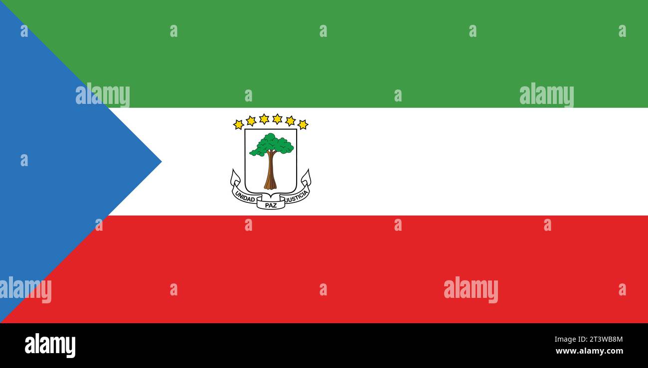 National flag of Equatorial Guinea that can be used for national days. Vector illustration Stock ...