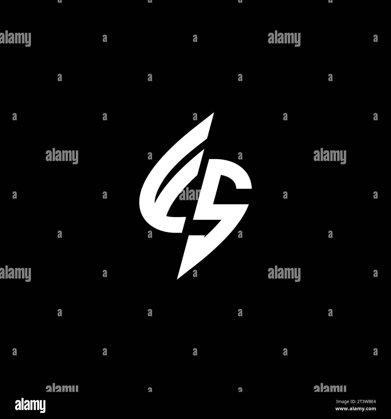 FS monogram esport logo design with cool shape concept in vector Stock ...