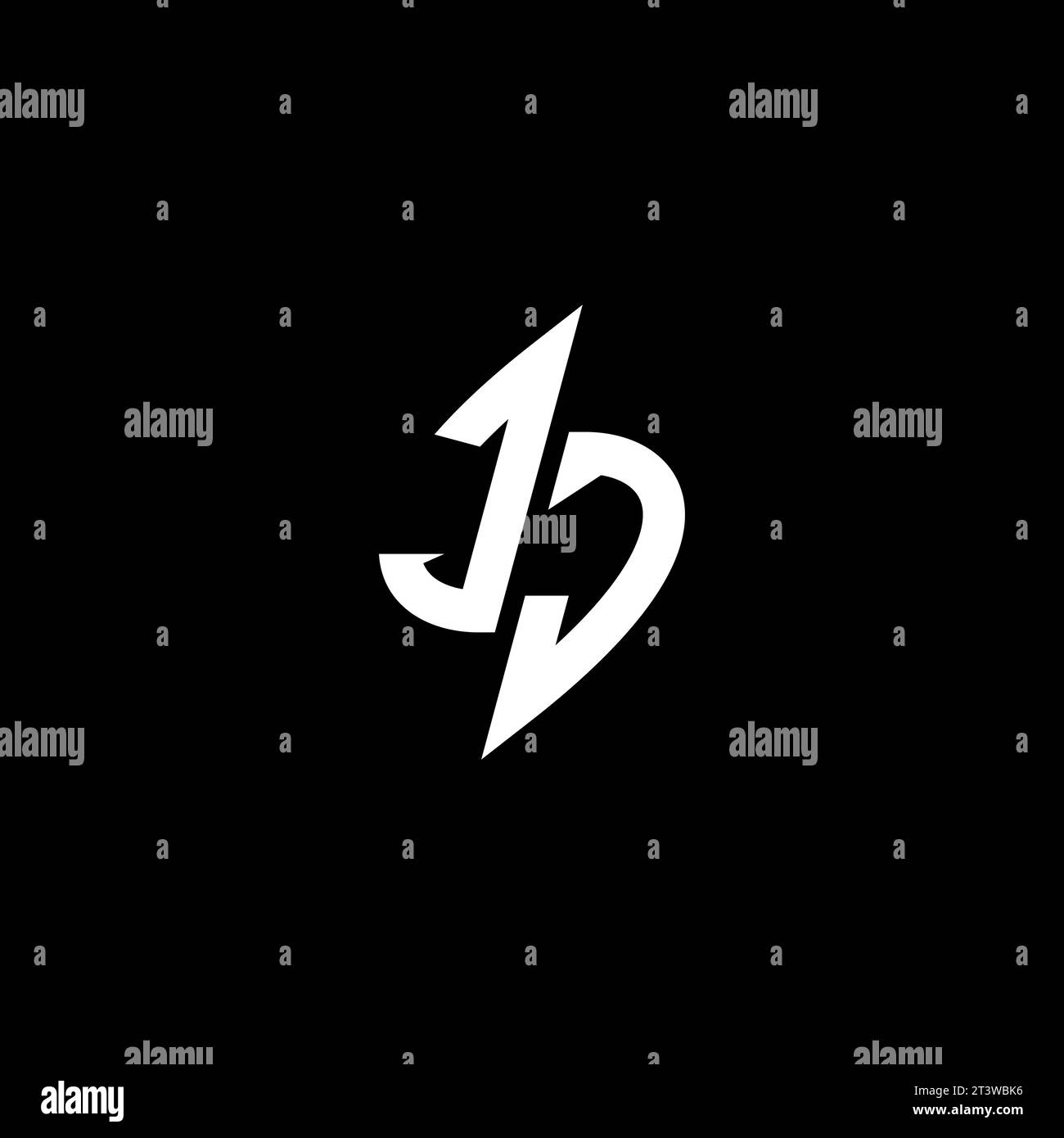 JJ monogram esport logo design with cool shape concept in vector Stock ...