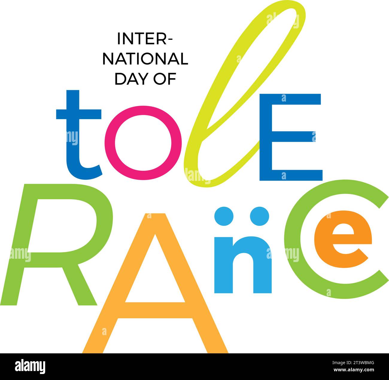 design for celebrating international day of tolerance in vector Stock ...