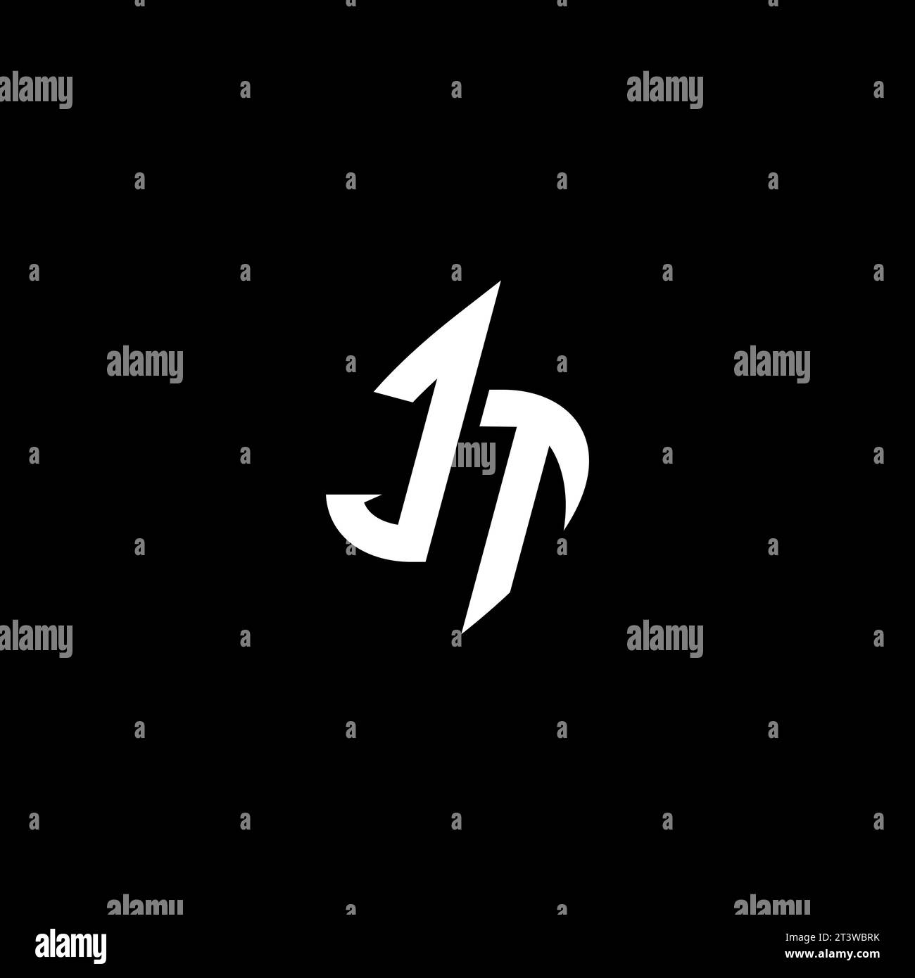 JT monogram esport logo design with cool shape concept in vector Stock ...