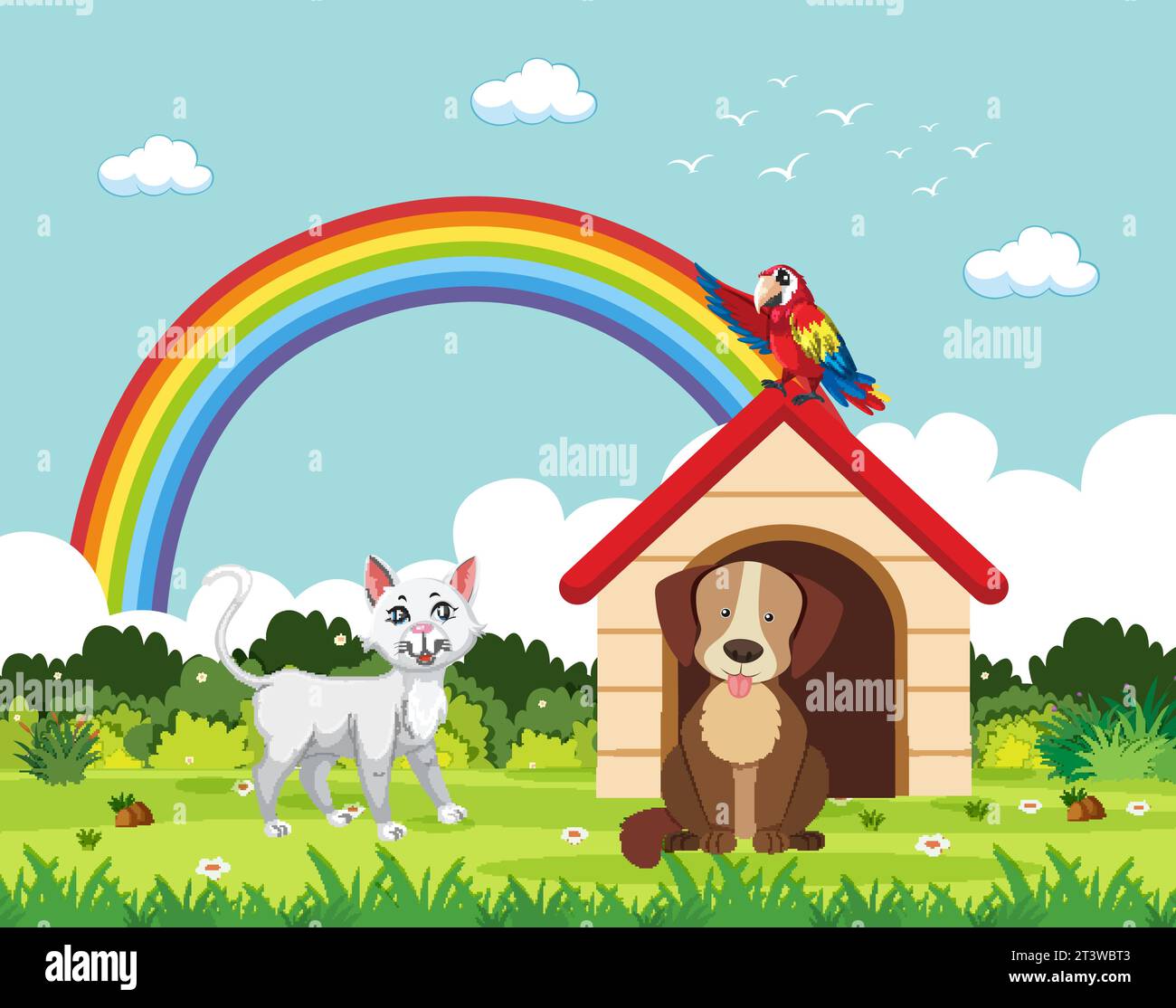 House cat standing on Stock Vector Images - Alamy
