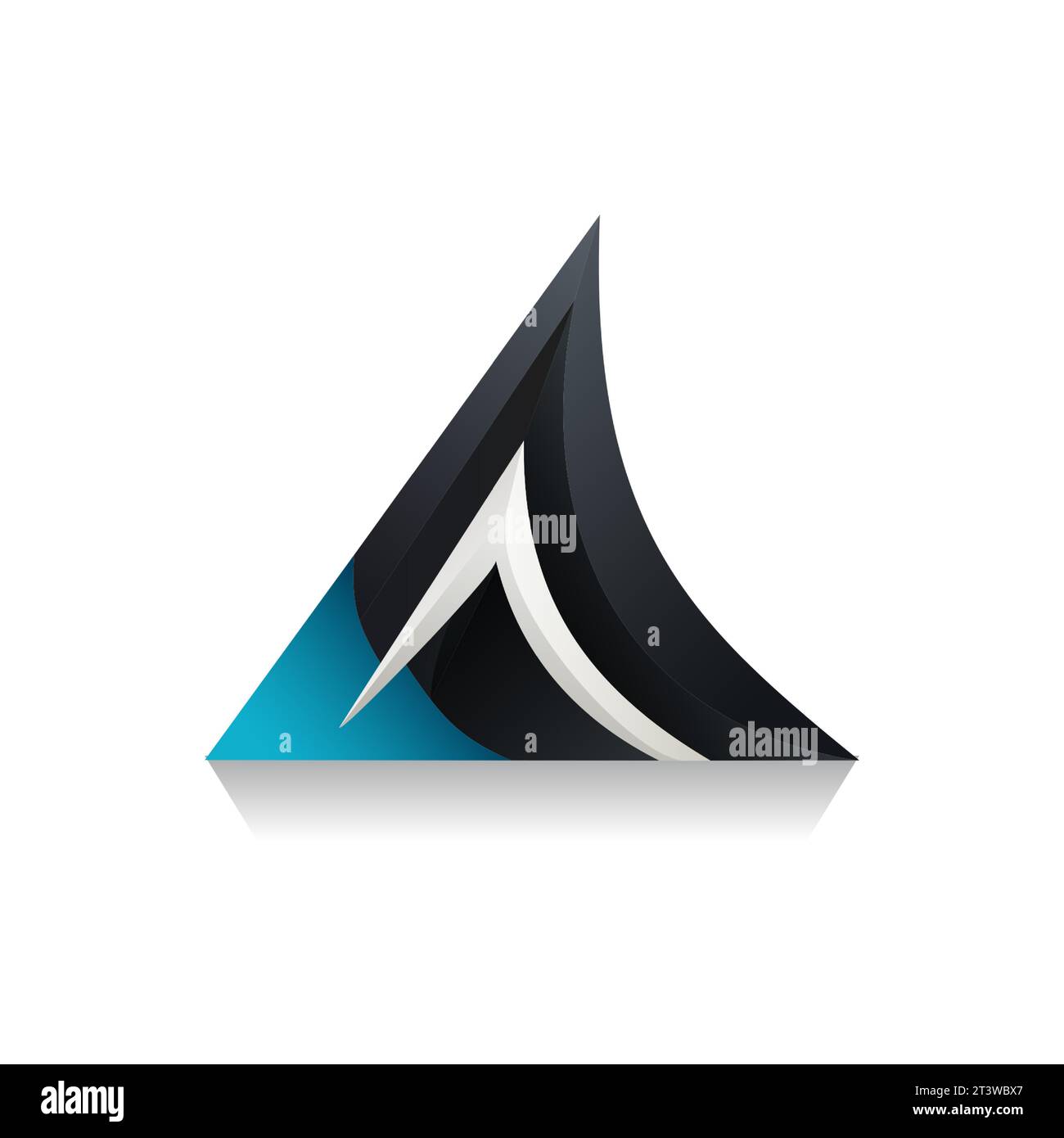 Logo design with shadow, simple primary colors. Vector illustration ...