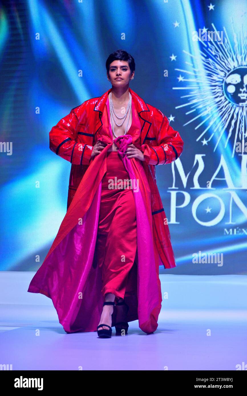 LEON, MEXICO. OCT. 26. A model walks the runway during the Maria Ponce ...