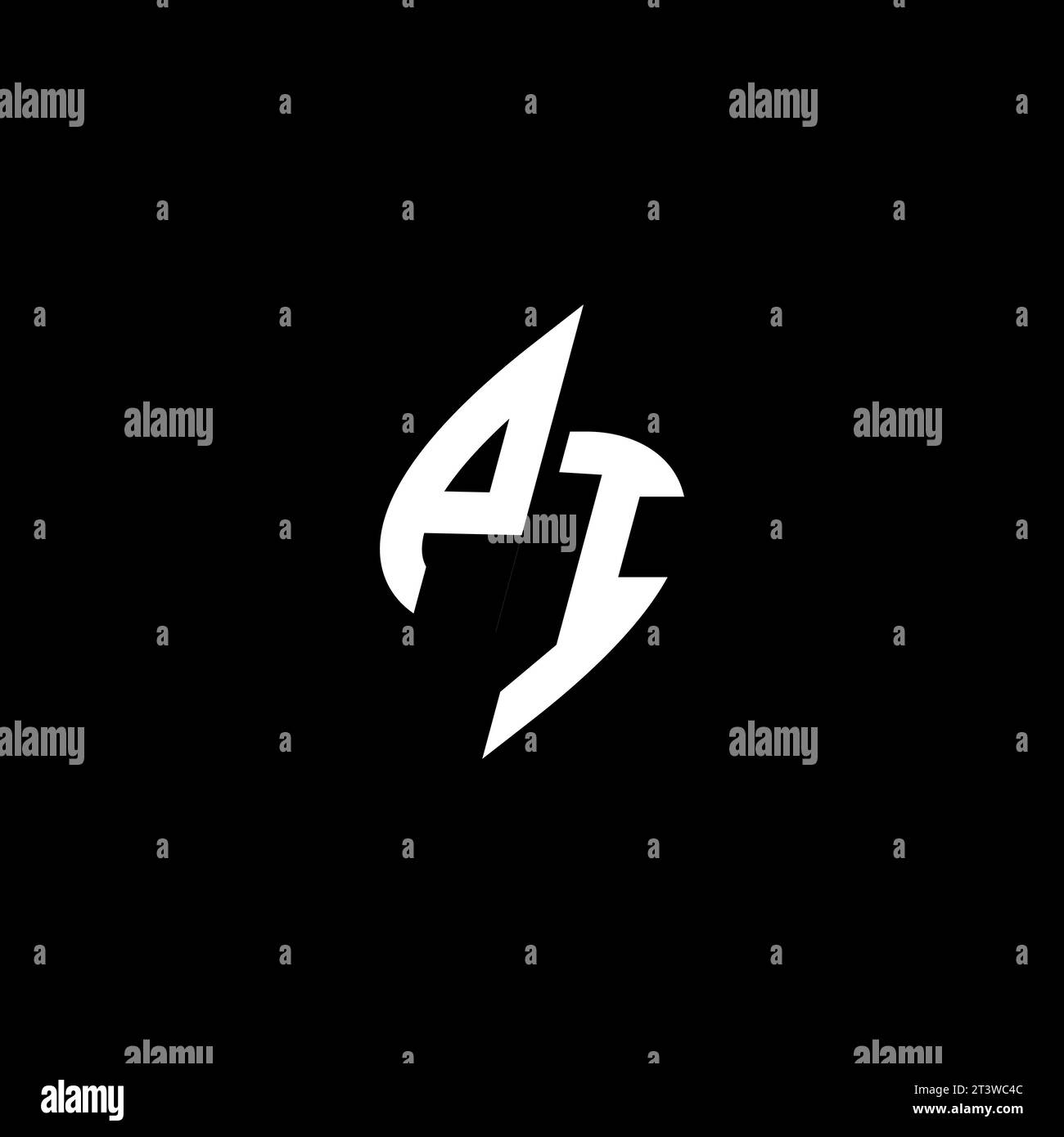 PI monogram esport logo design with cool shape concept in vector Stock ...