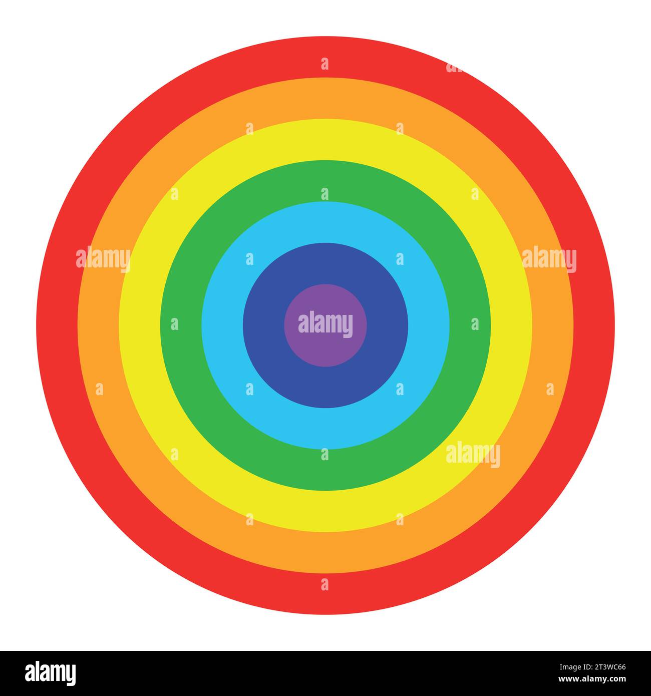 circles in rainbow colors, color vector simple illustration isolated on white Stock Vector Image ...