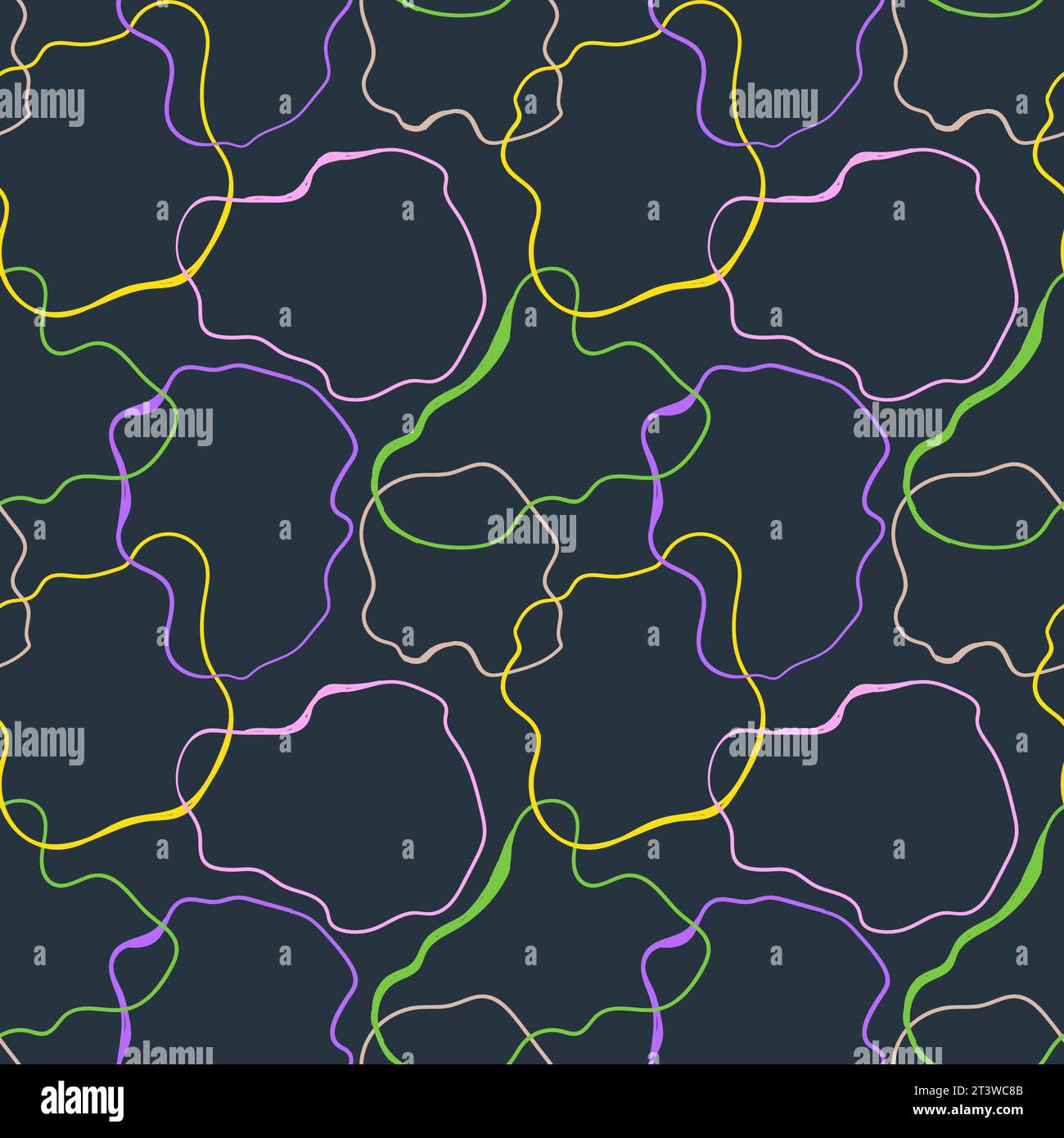 Wavy Seamless Trippy Pattern. Seamless pattern of colorful abstract ...