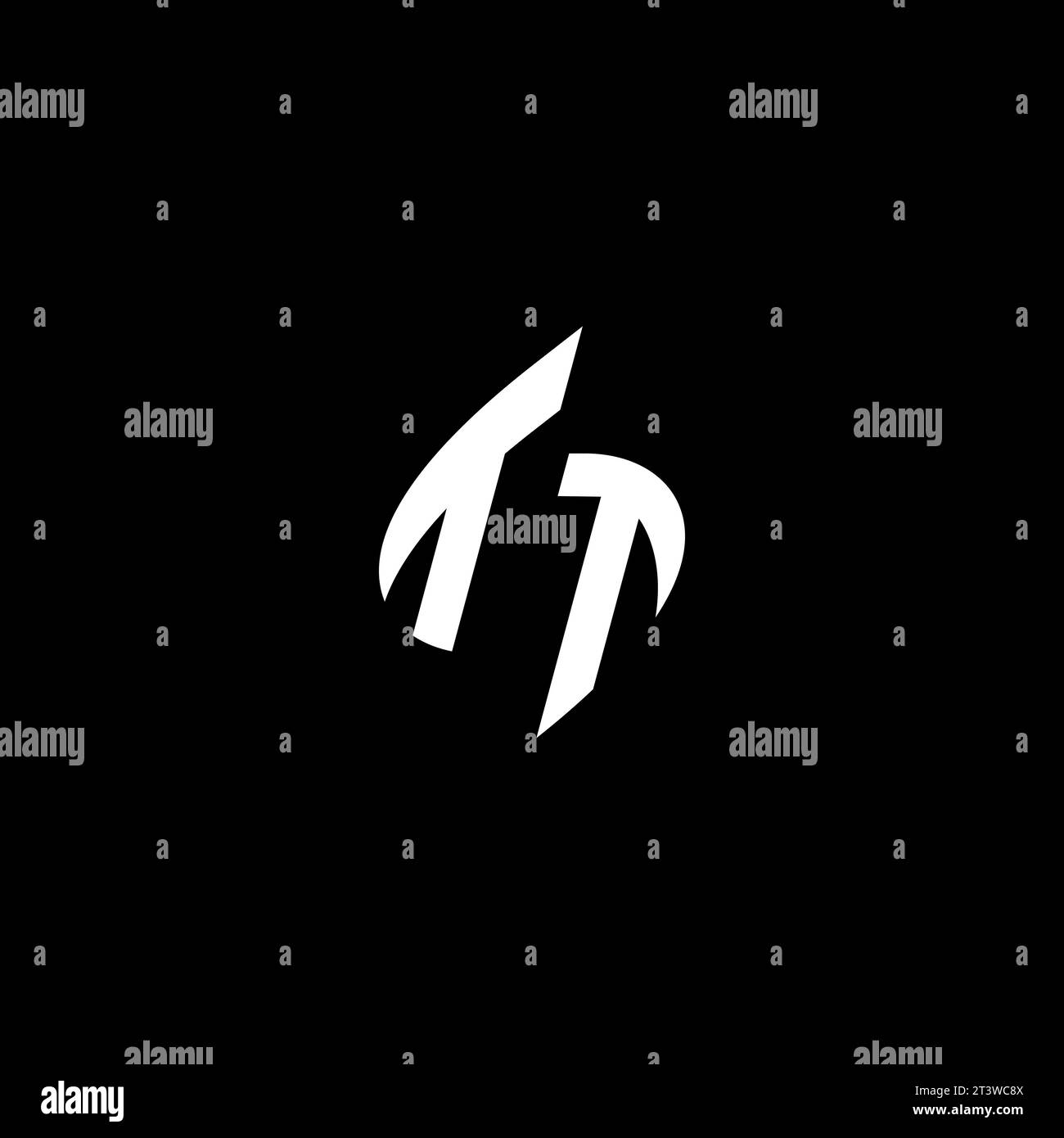 TT monogram esport logo design with cool shape concept in vector Stock ...