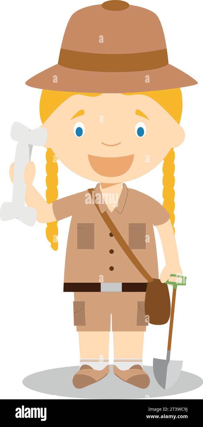 Archaeologist Cartoon Girl