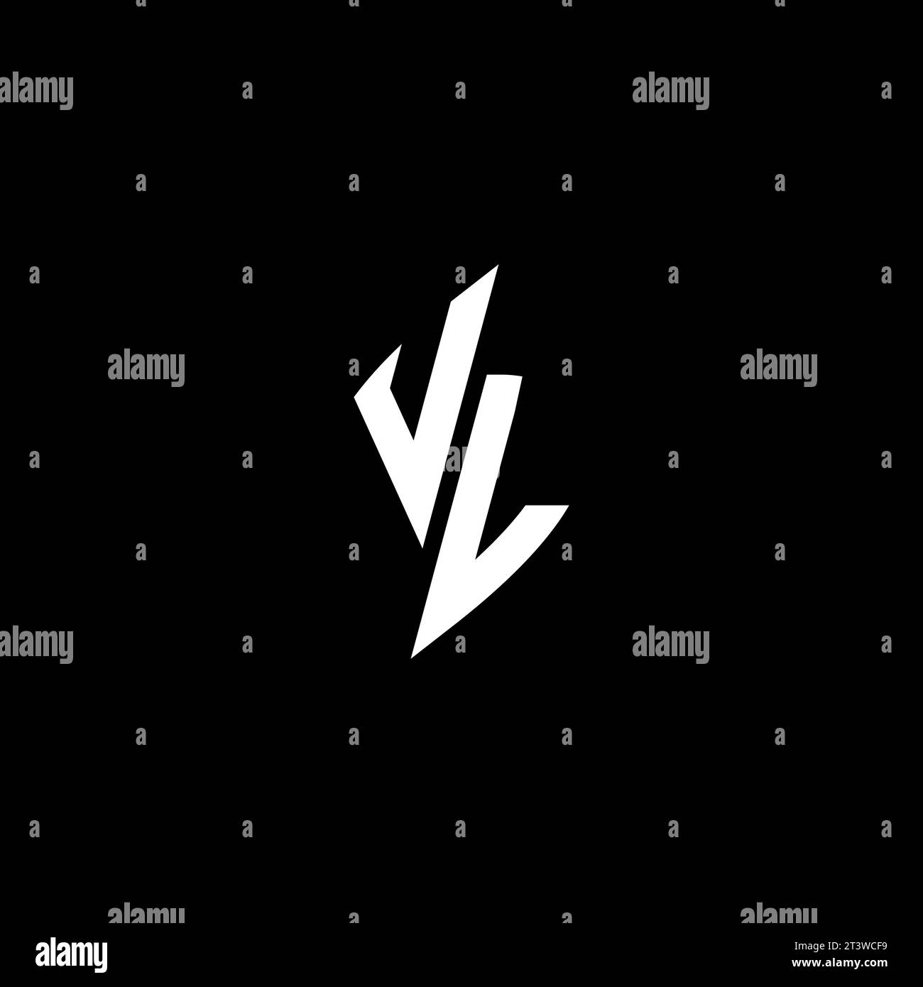 VL monogram esport logo design with cool shape concept in vector Stock ...