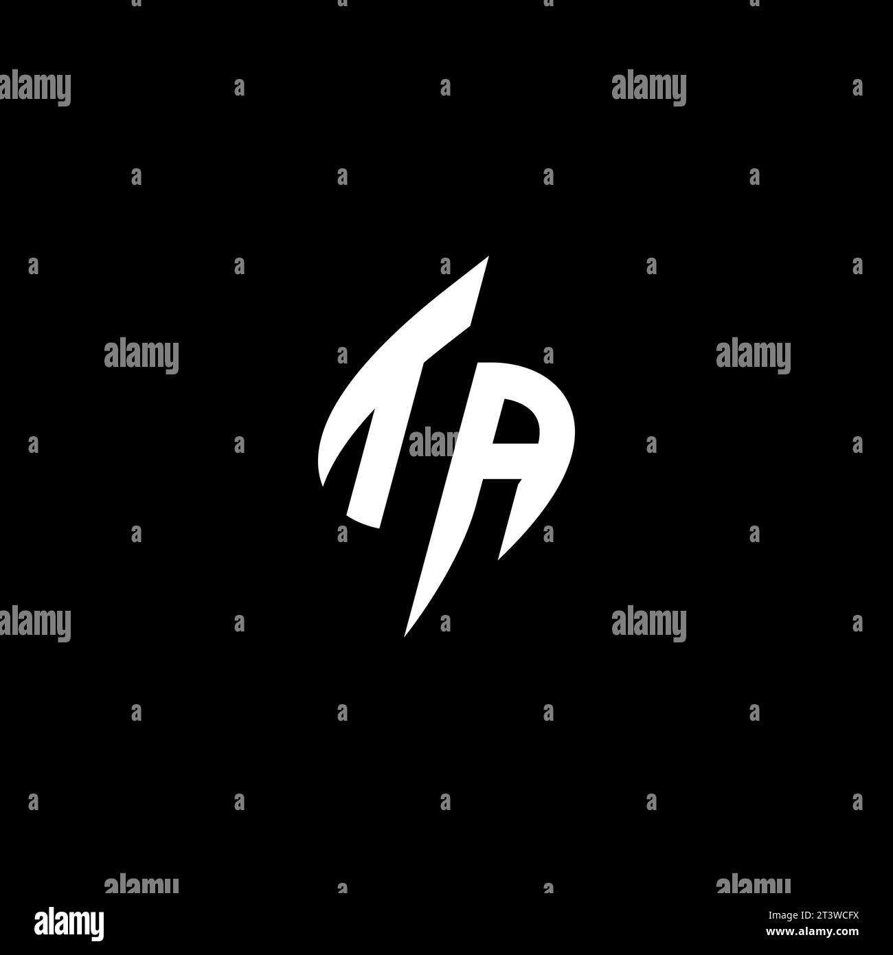 TA monogram esport logo design with cool shape concept in vector Stock ...