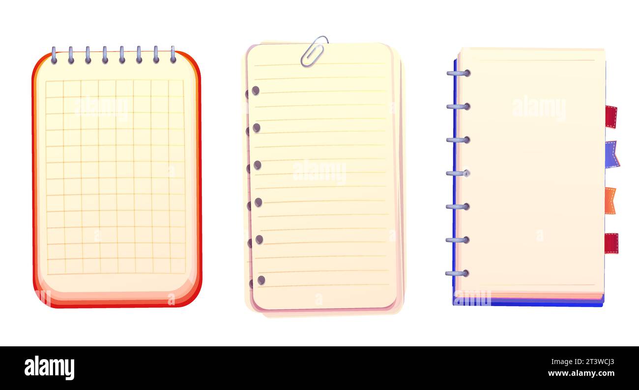 Set notebook, empty paper for notes, collection journal with spiral top ...