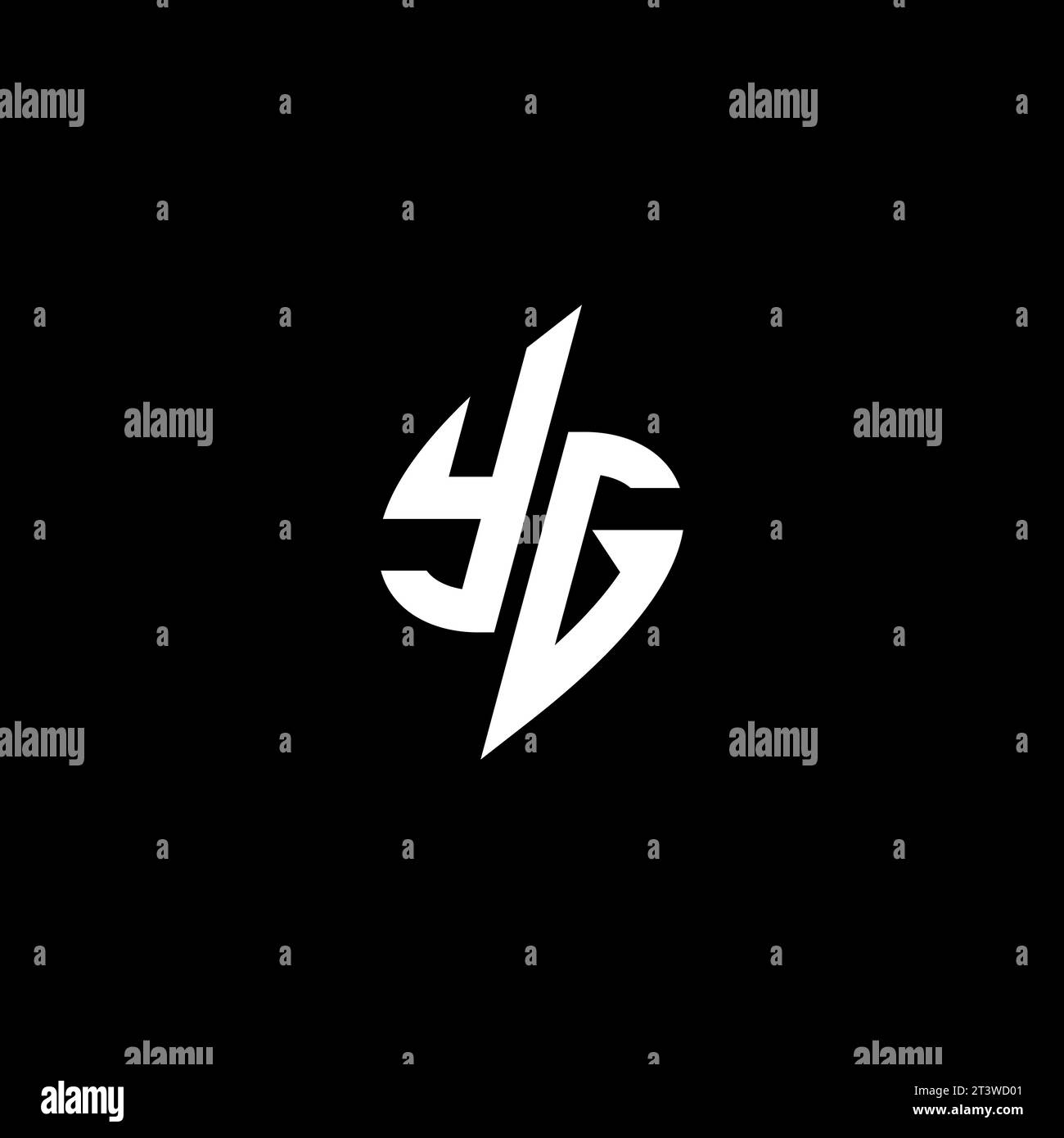 YG monogram esport logo design with cool shape concept in vector Stock ...