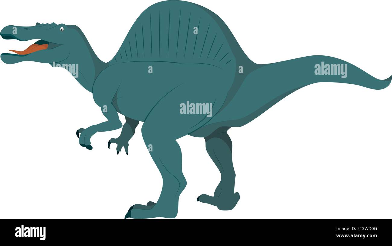 Spinosaurus vector illustration isolated in white background. Dinosaurs ...