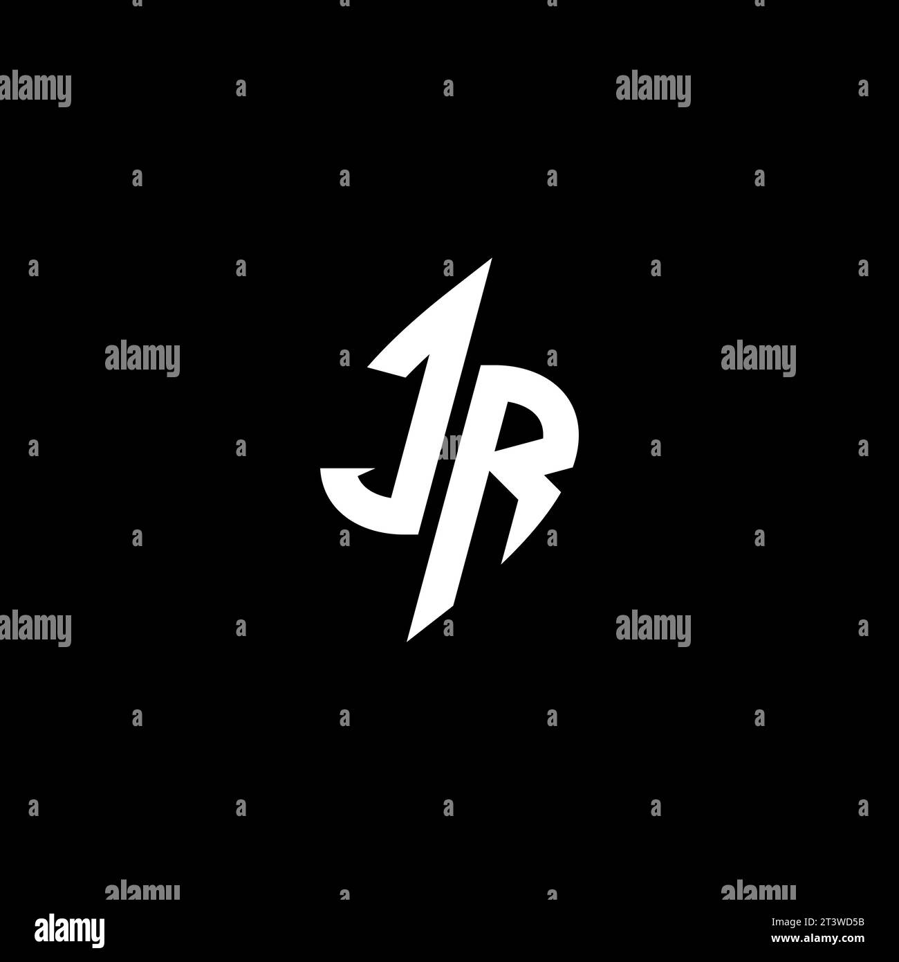 JR monogram esport logo design with cool shape concept in vector Stock ...