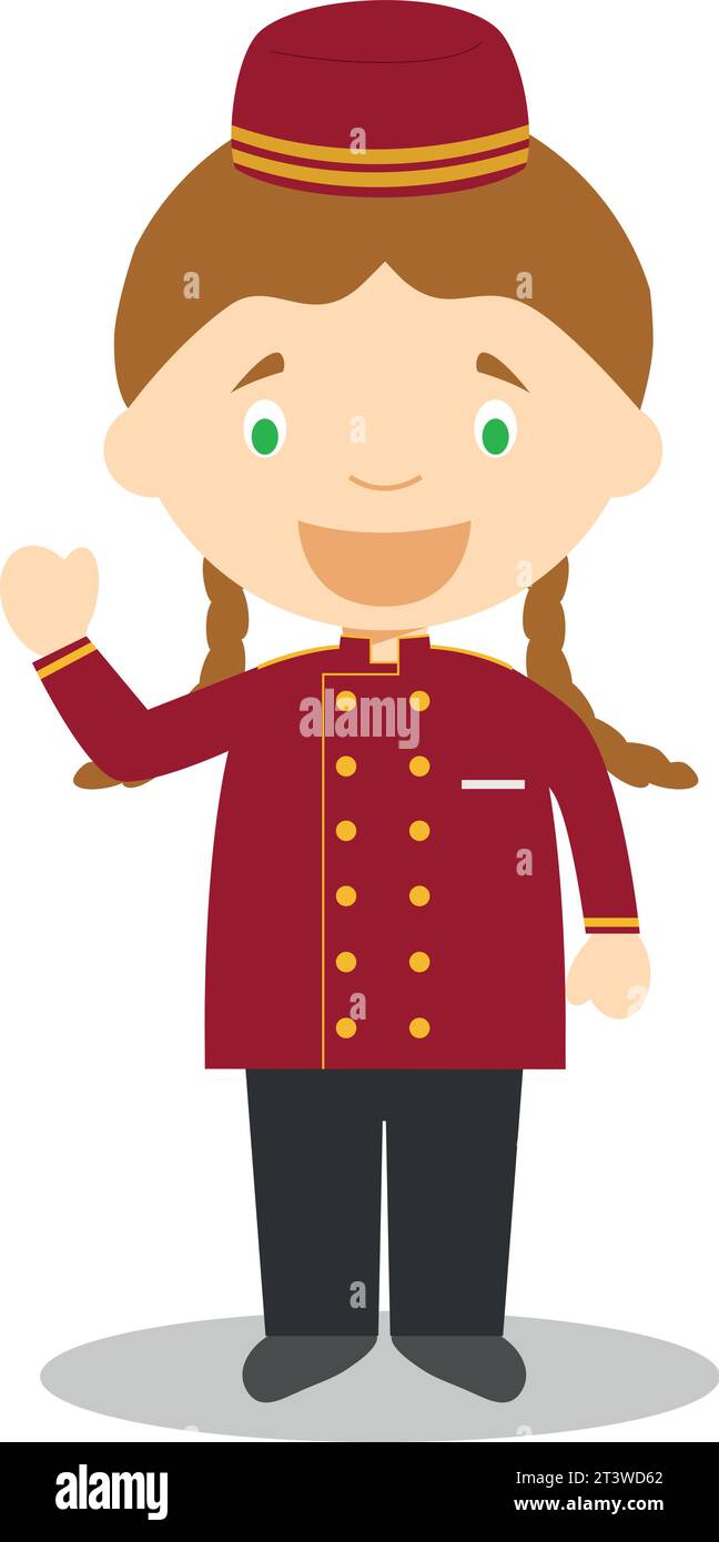 Female bellhop Stock Vector Images - Alamy