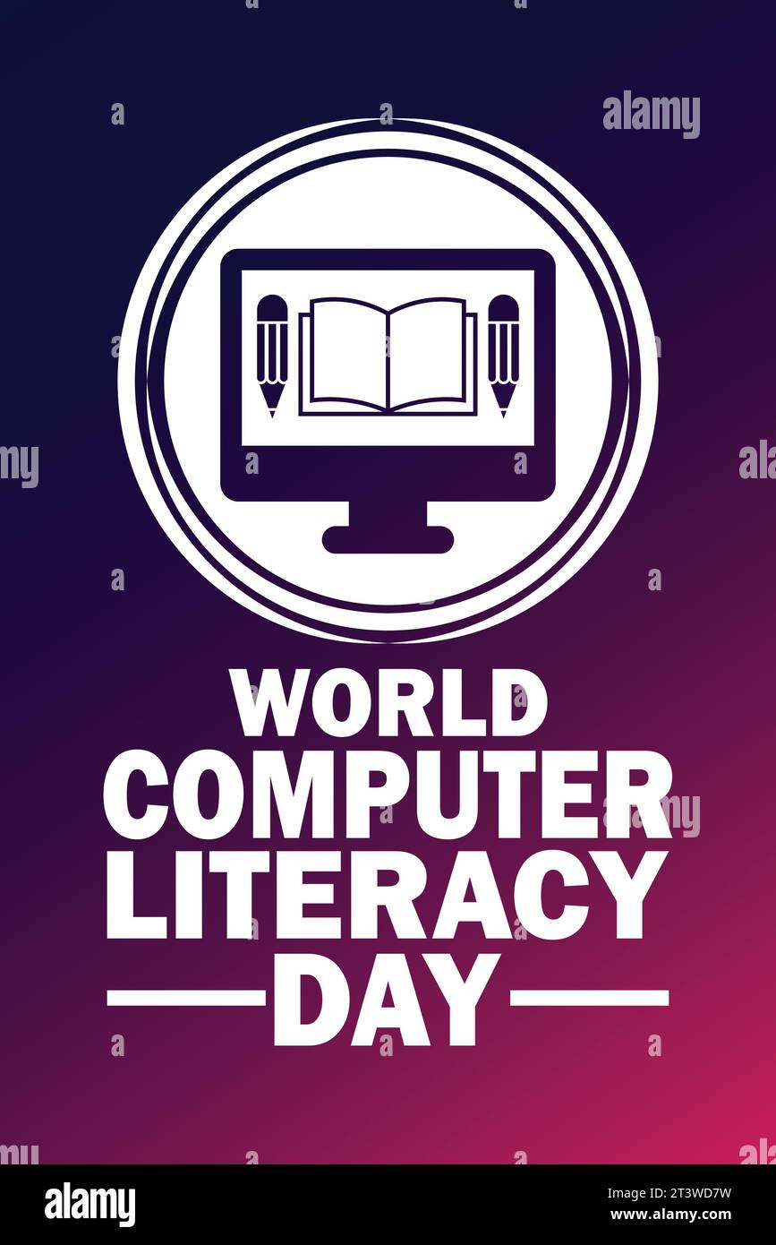 World Computer Literacy Day Vector illustration. Design element for ...