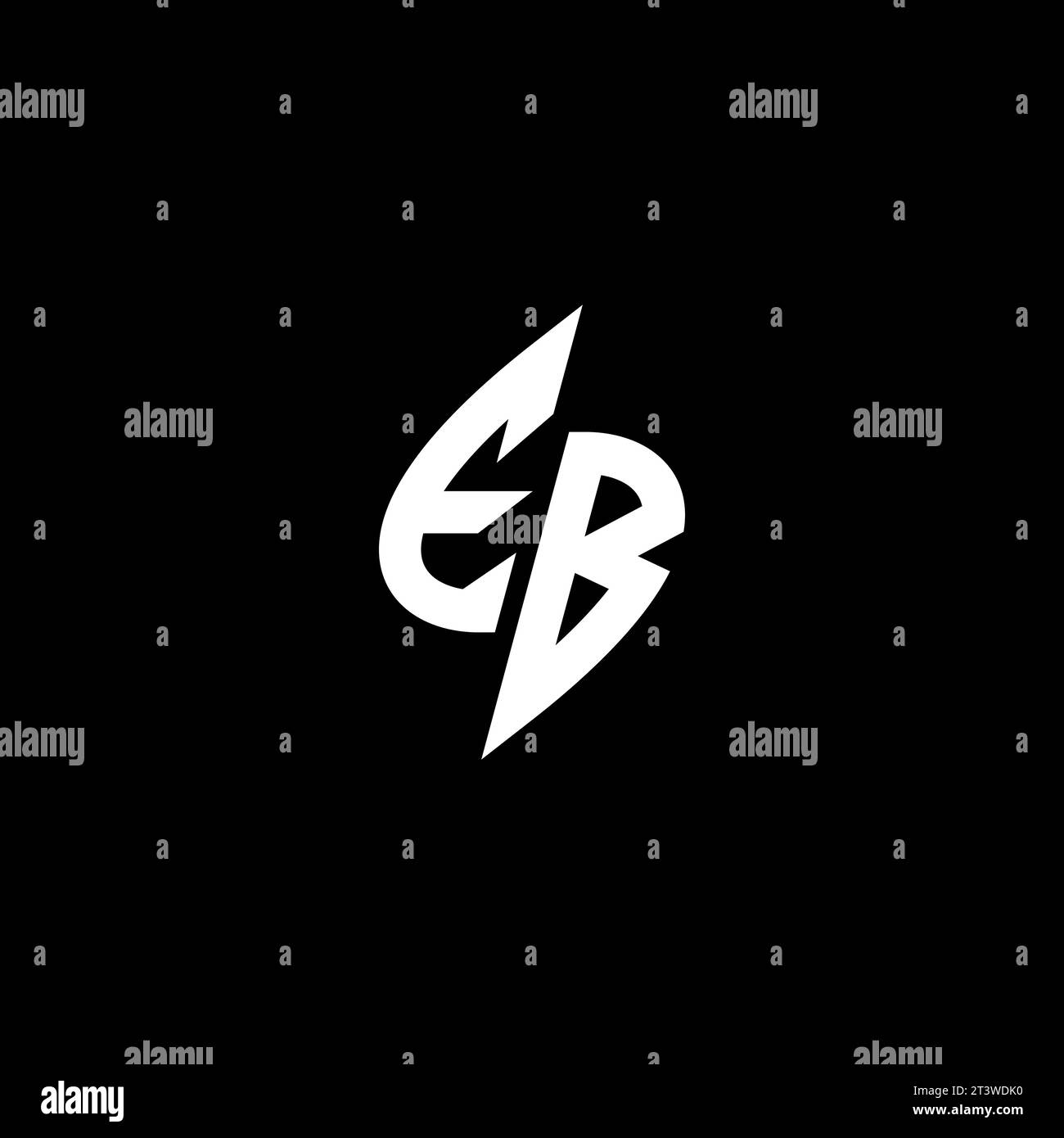 EB monogram esport logo design with cool shape concept in vector Stock ...