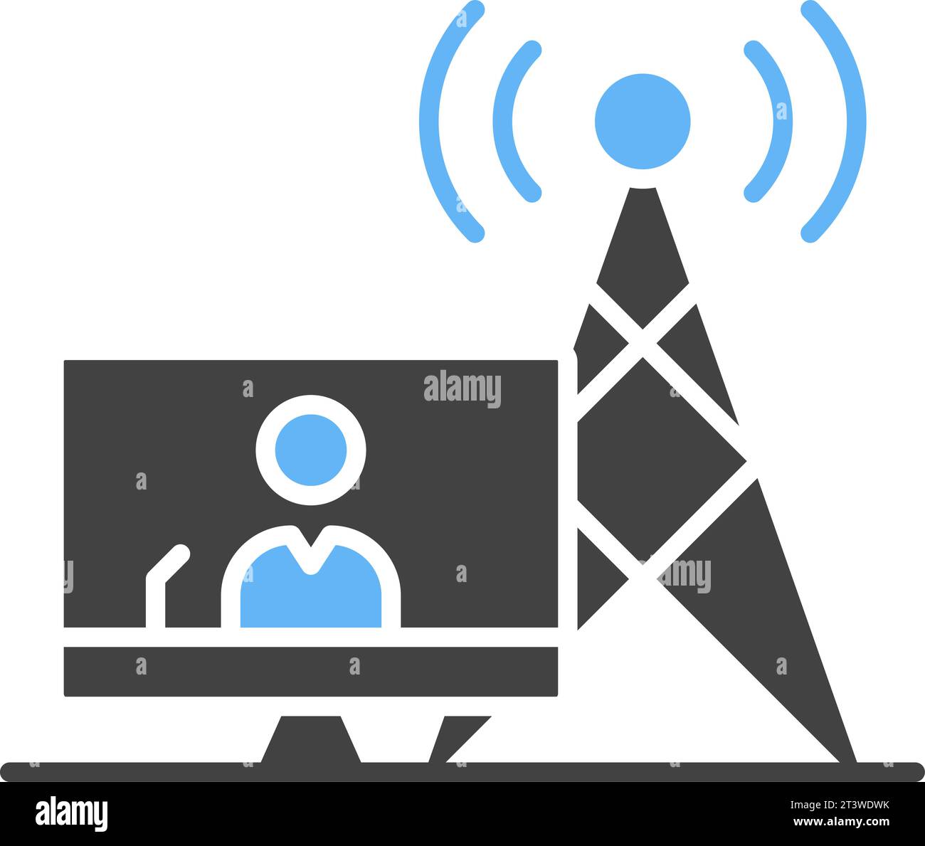 Broadcast icon vector image Stock Vector Image & Art - Alamy