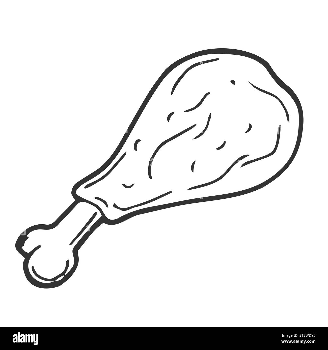 Cartoon cooked chicken Black and White Stock Photos & Images - Alamy