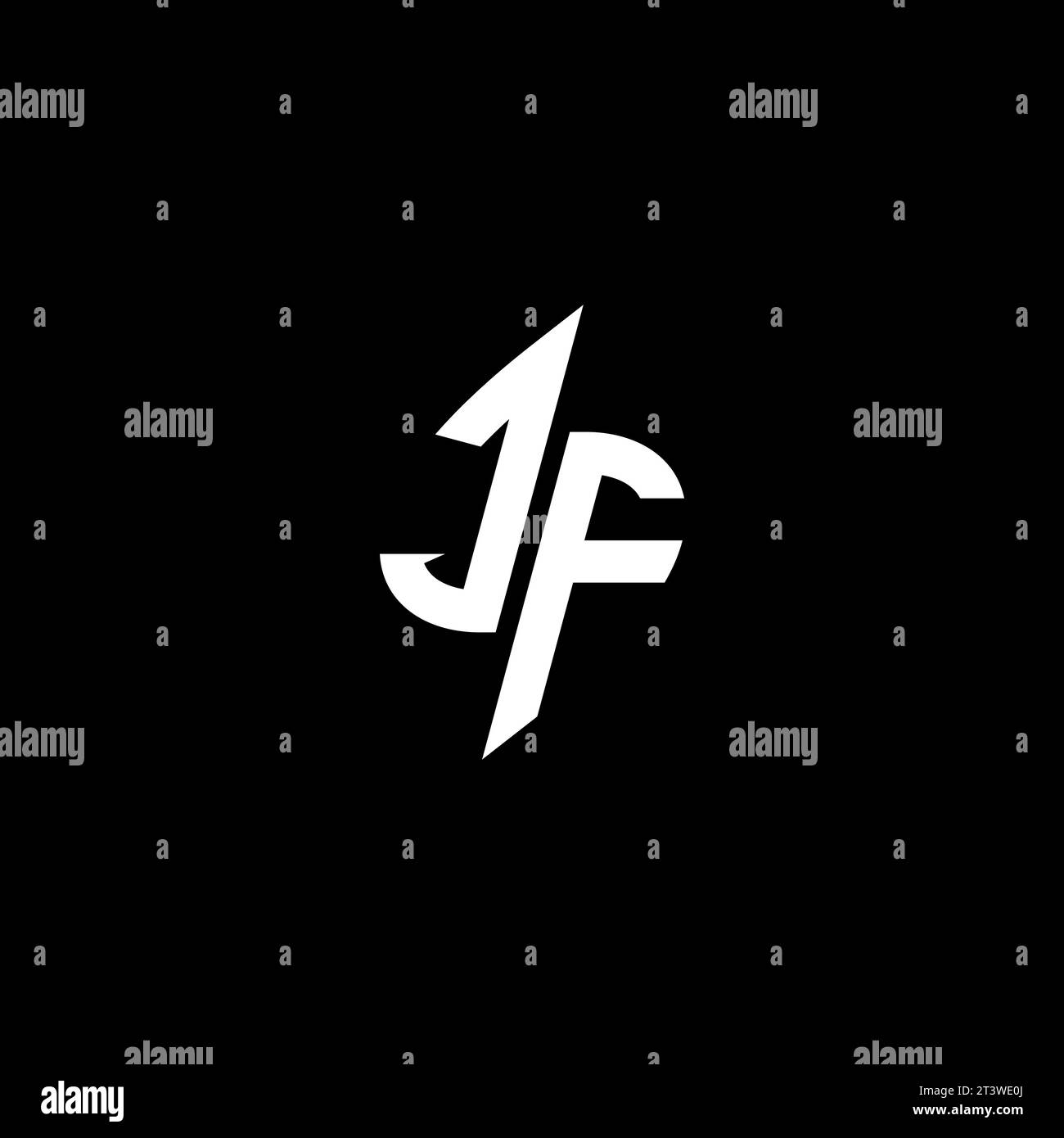 JF monogram esport logo design with cool shape concept in vector Stock ...