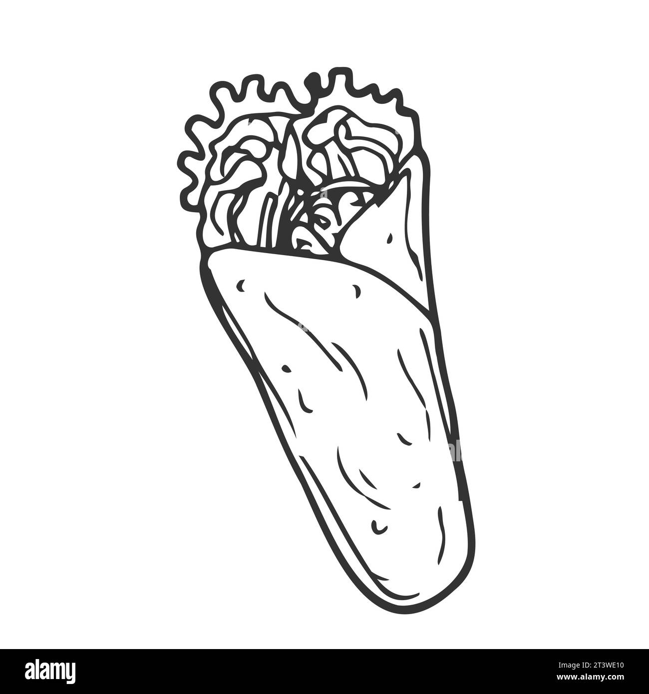 Vector doodle illustration of kebab in vector Stock Vector Image & Art ...