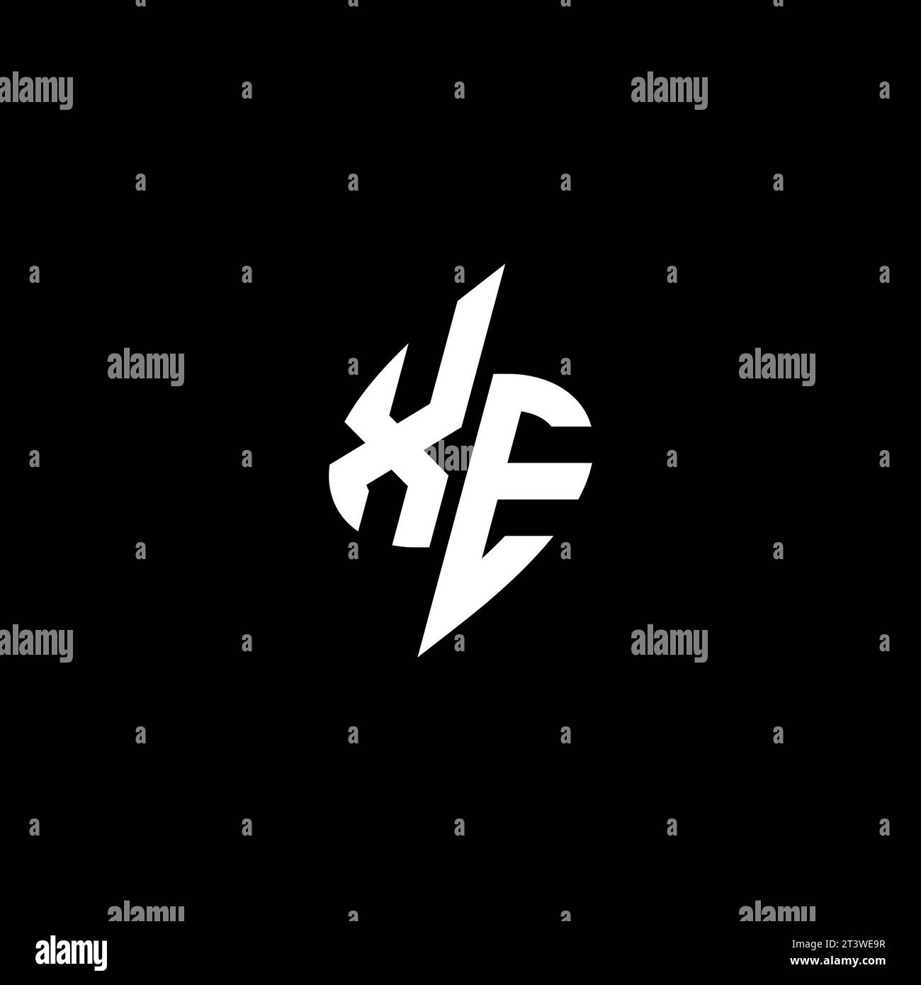 XE monogram esport logo design with cool shape concept in vector Stock ...