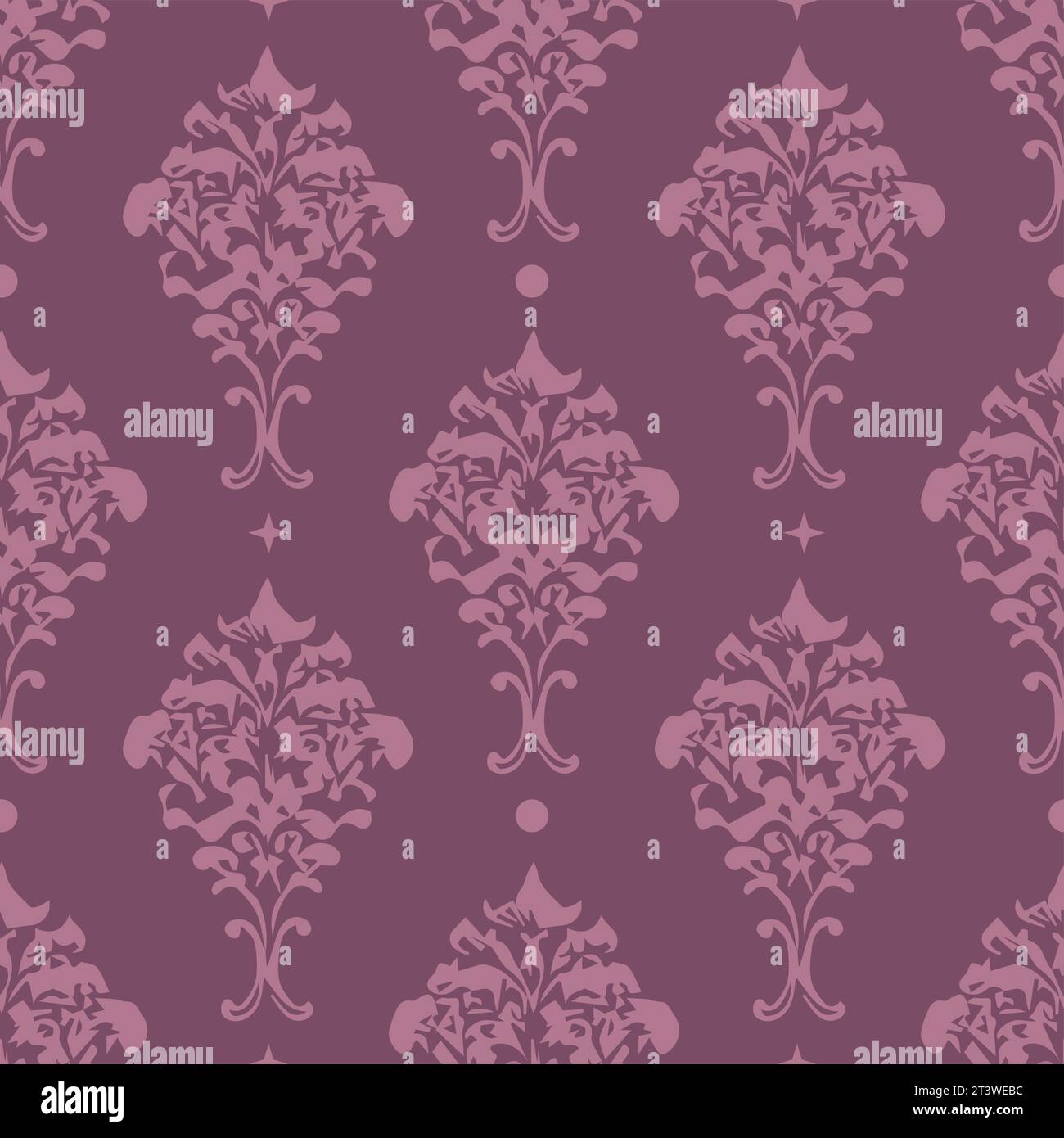 Seamless pattern with vintage abstract floral ornaments, baroque ...