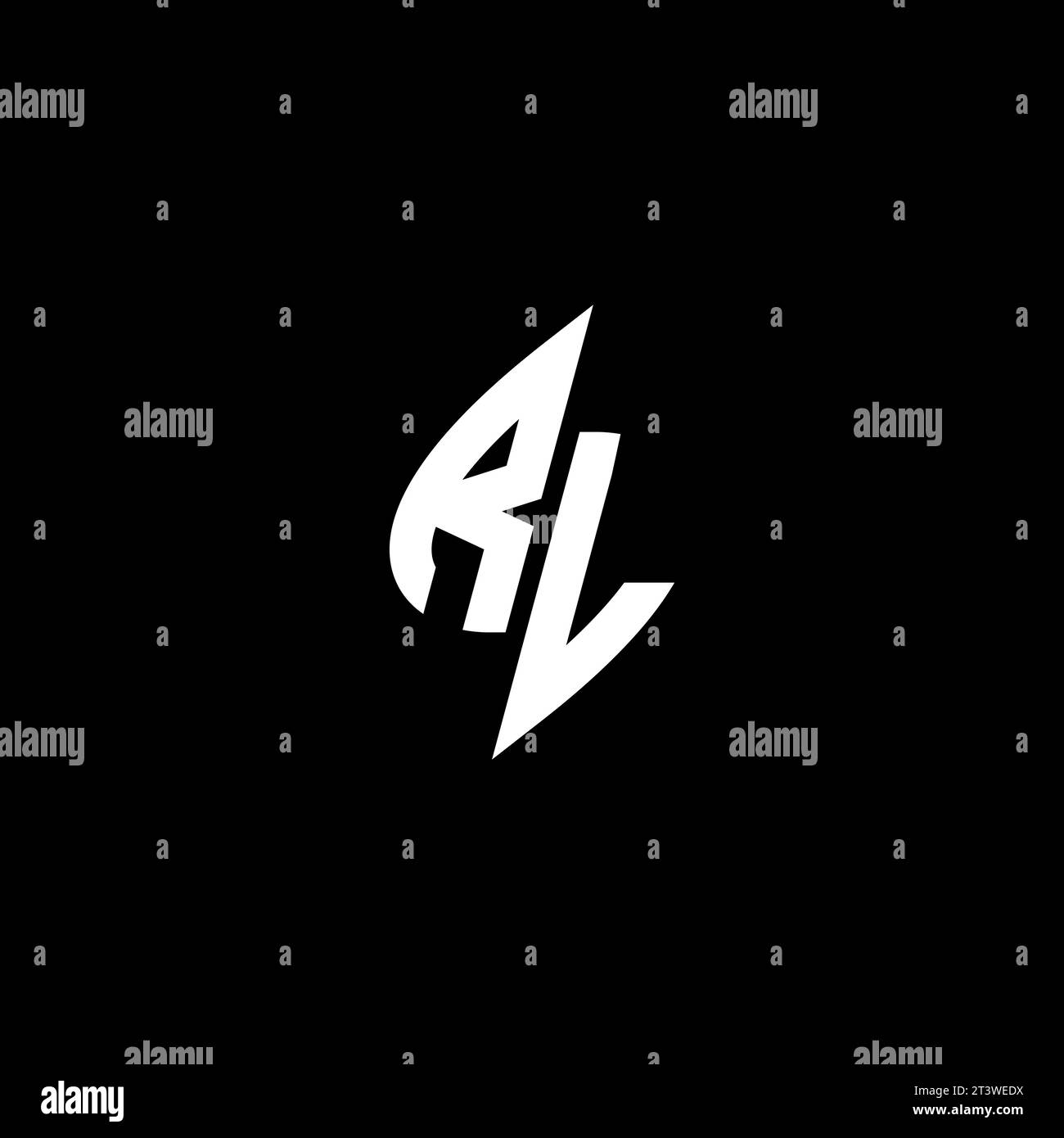 RL monogram esport logo design with cool shape concept in vector Stock ...