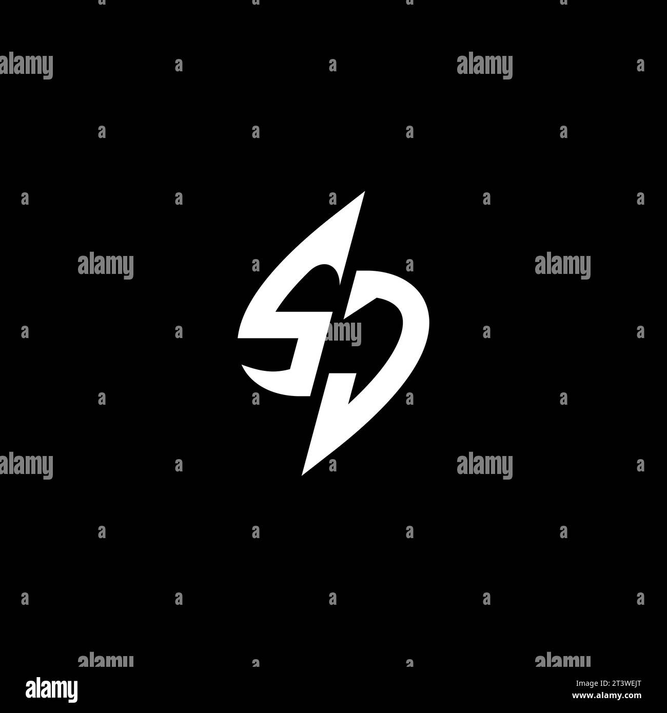 SJ monogram esport logo design with cool shape concept in vector Stock ...