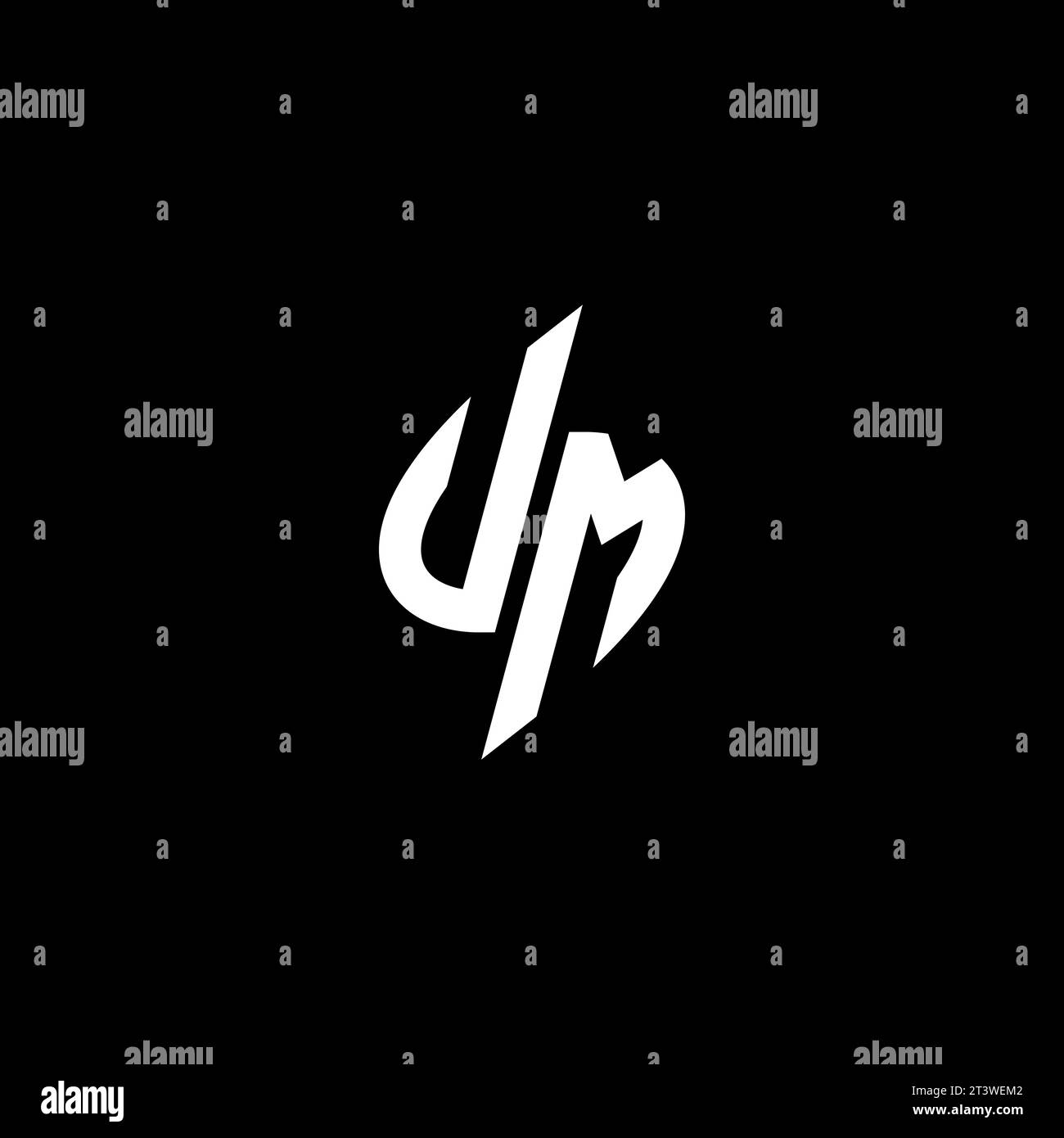 UM monogram esport logo design with cool shape concept in vector Stock ...