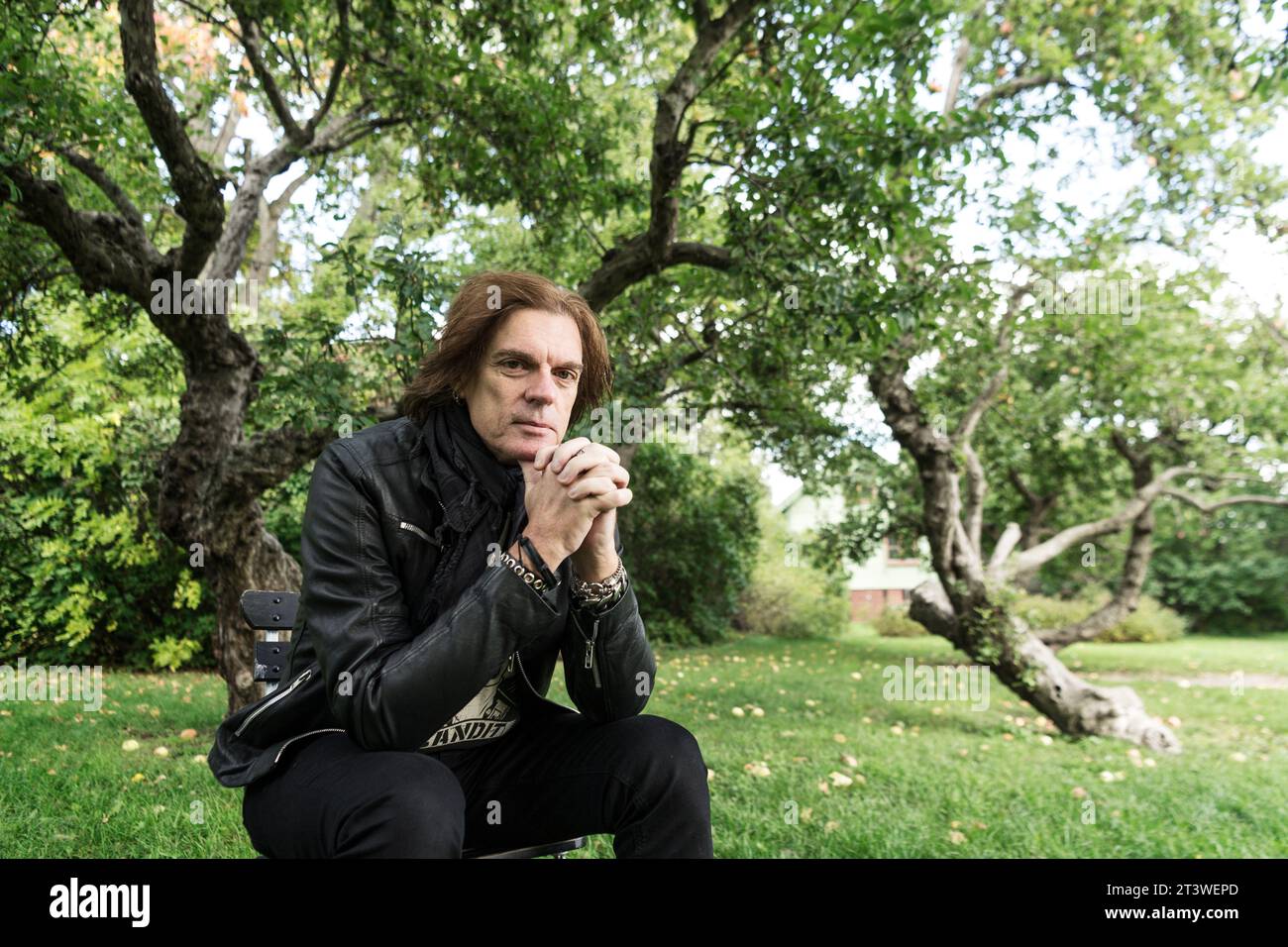 John Levén, bass player in the Swedish rock band Europe, photographed ...