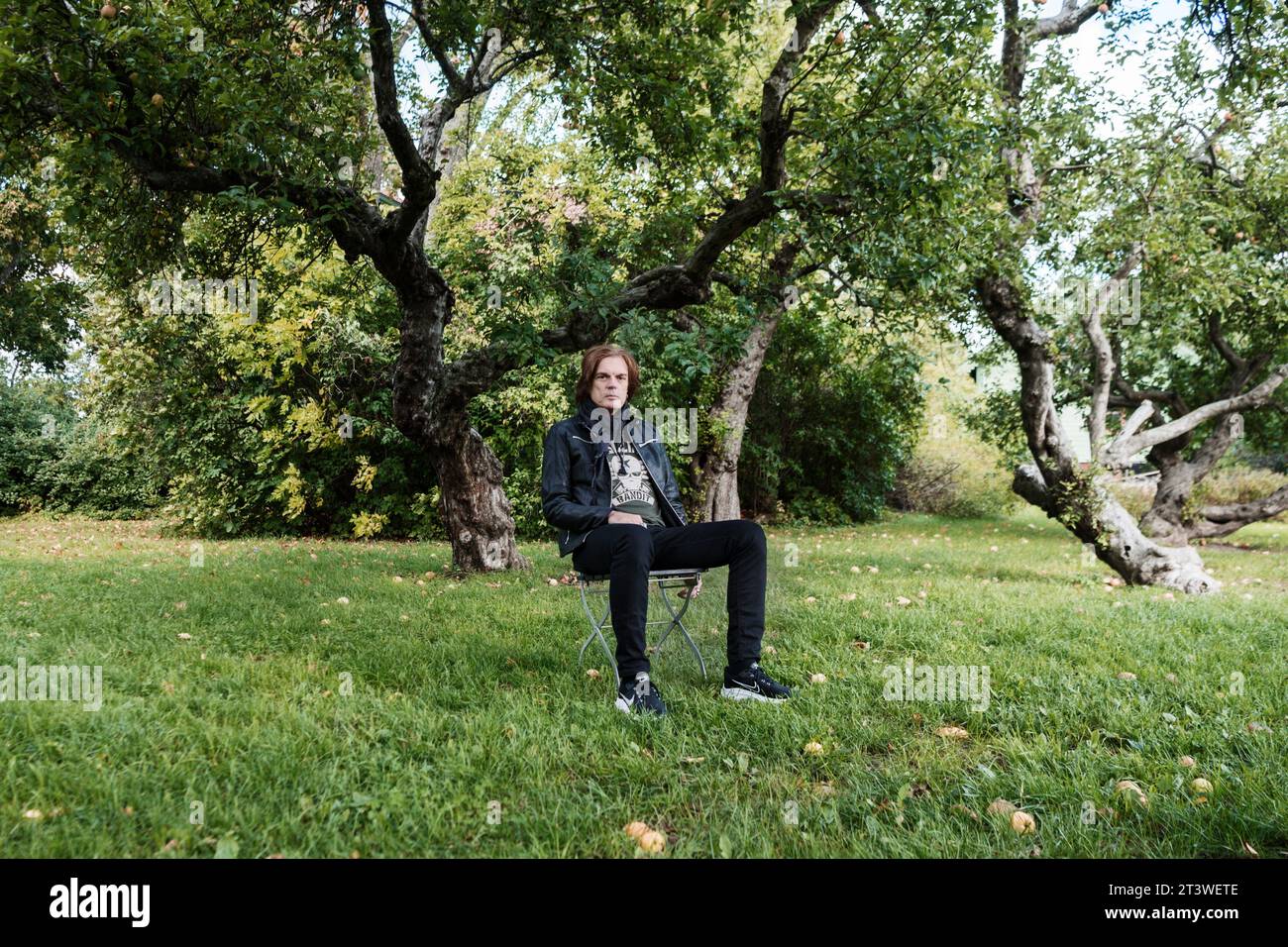 John Levén, bass player in the Swedish rock band Europe, photographed ...