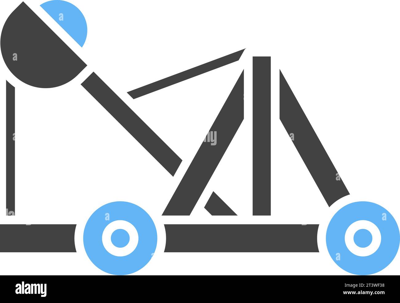Catapult illustration Cut Out Stock Images & Pictures - Alamy