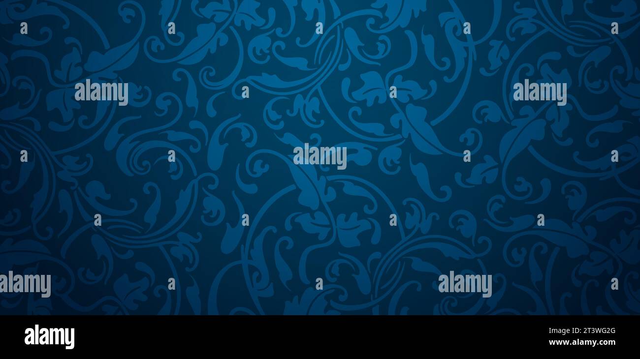 vector illustration floral ornamental blue patterned backgrounds ...