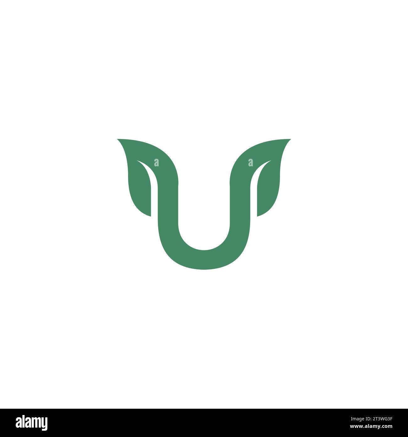 Letter U Leaf Logo Vector. U Nature Logo Stock Vector Image & Art - Alamy